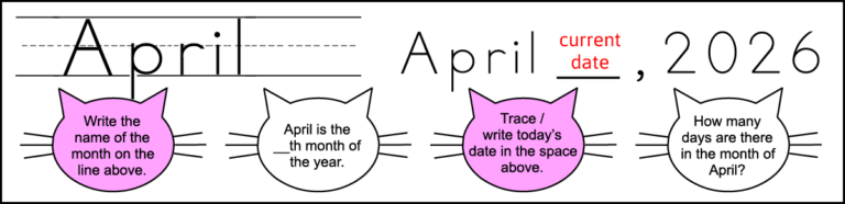 April 2026 Calendar & Worksheets - Tree Valley Academy