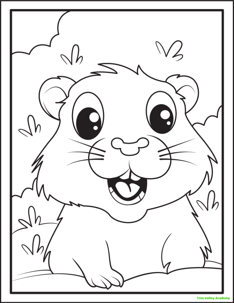 8 Groundhog Day Coloring Pages - Tree Valley Academy