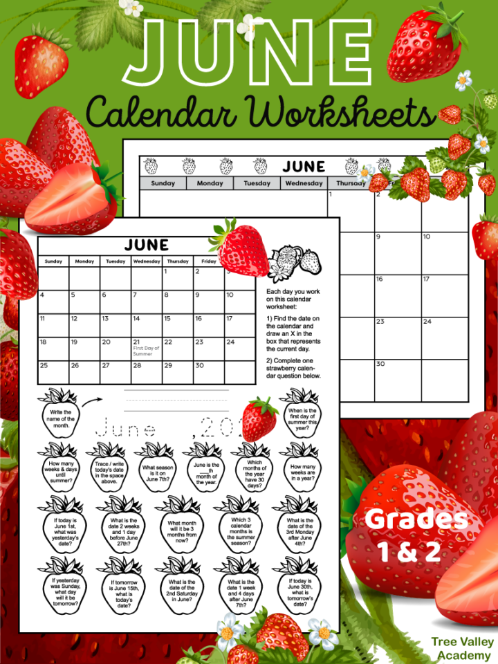 Printable Calendars & Calendar Worksheets - Tree Valley Academy