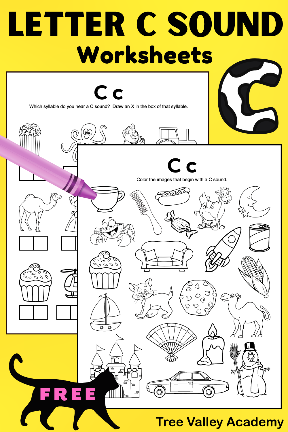 Letter C Sound Worksheets - Tree Valley Academy