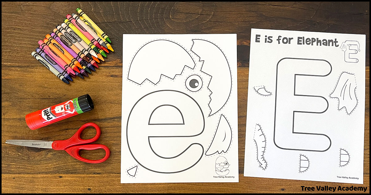 Letter E Crafts for Preschoolers - Tree Valley Academy