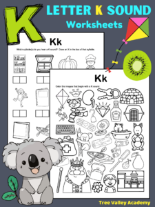 Letter K Sound Worksheets - Tree Valley Academy