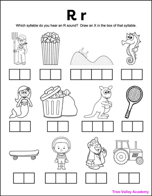 Letter R Sound Worksheets - Tree Valley Academy