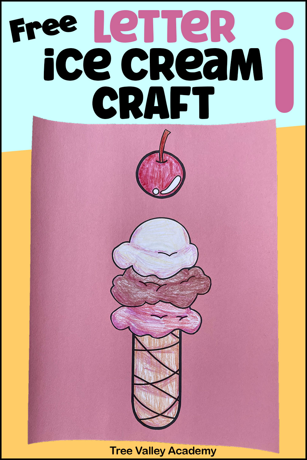 Letter I Crafts for Preschoolers: Ink & Ice Cream