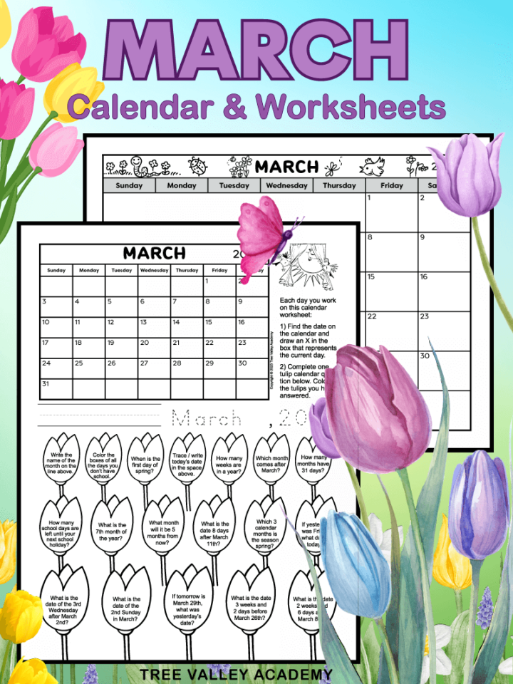 Printable Calendars & Calendar Worksheets - Tree Valley Academy