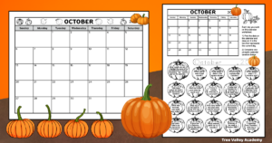 Printable Calendar Worksheet for October 2025