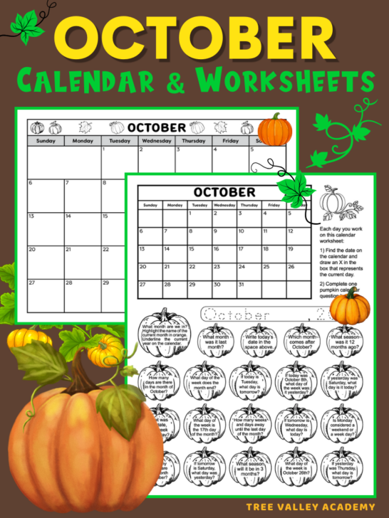 Printable Calendars & Calendar Worksheets - Tree Valley Academy