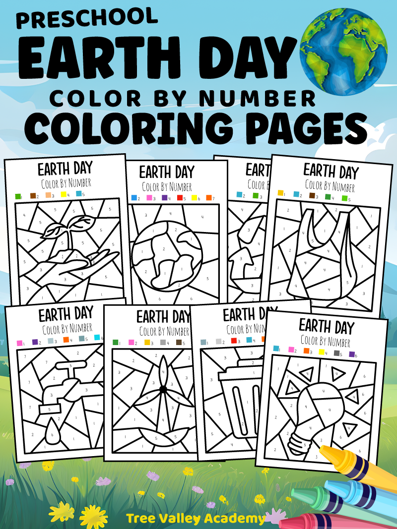 Earth Day Color By Number Free Printable Earth Day Color By Code
