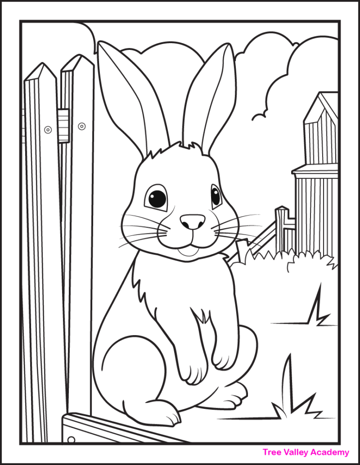 8 Farm Animal Coloring Pages - Tree Valley Academy