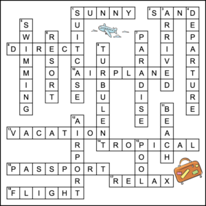 Vacation Crossword Puzzles - Tree Valley Academy