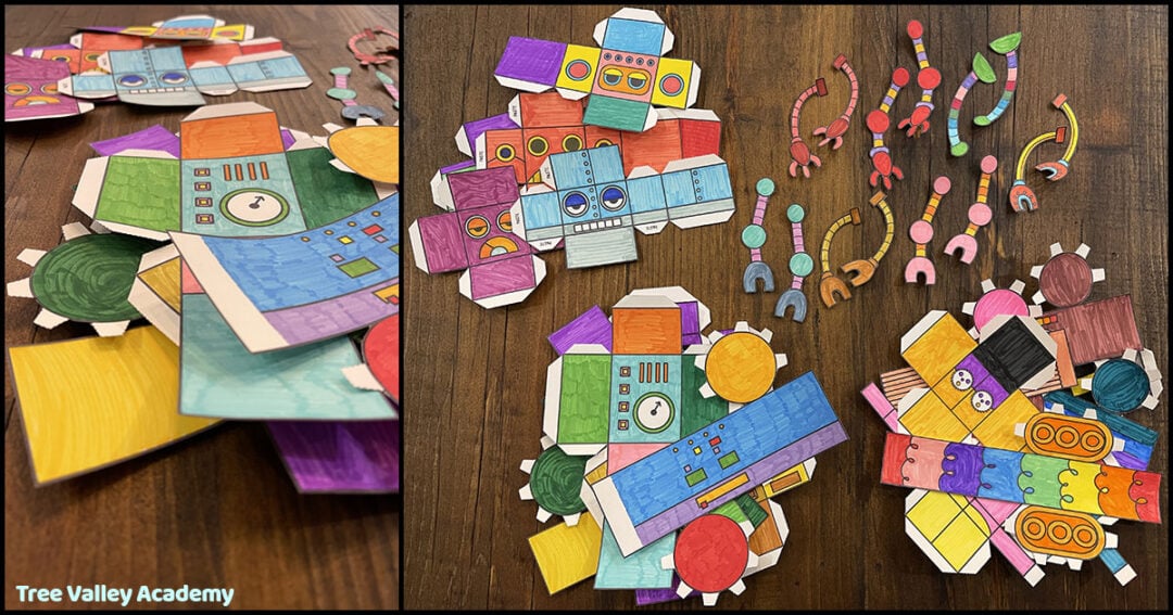 3D Robot Paper Craft - Tree Valley Academy