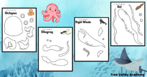 Sea Animals Coloring Crafts - Tree Valley Academy