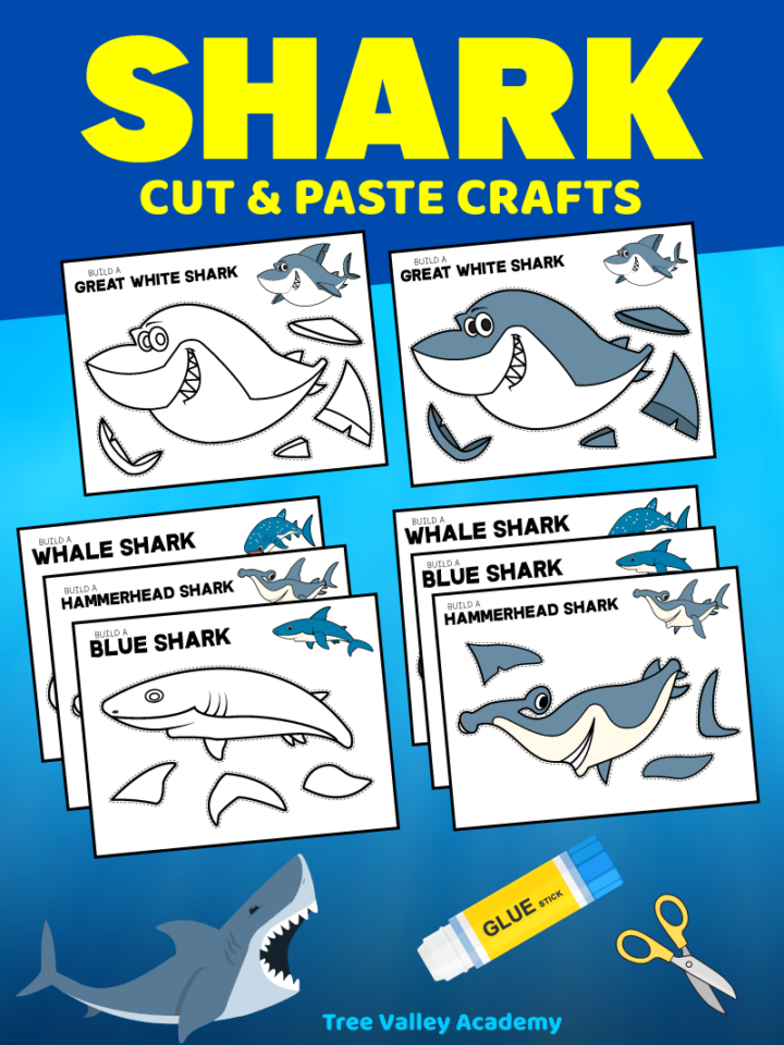 Printable Shark Crafts - Tree Valley Academy