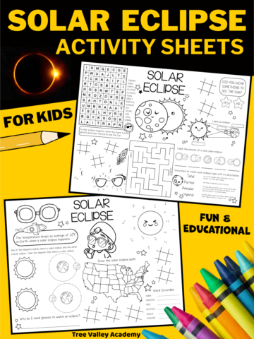 Solar Eclipse Worksheets - Tree Valley Academy