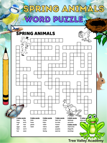 16+ Free Printable Fill In Word Puzzles for Kids - Tree Valley Academy