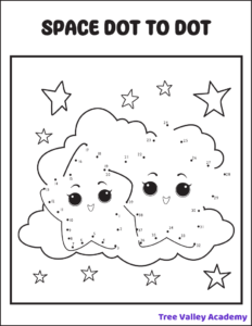 8 Space Dot to Dot Coloring Pages - Tree Valley Academy