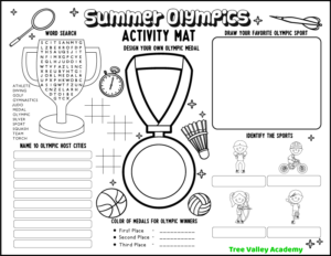 Summer Olympic Activity Sheets - Tree Valley Academy