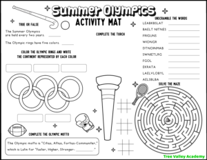 Summer Olympic Activity Sheets - Tree Valley Academy