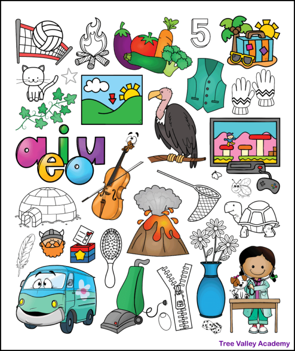 Letter V Sound Worksheets - Tree Valley Academy